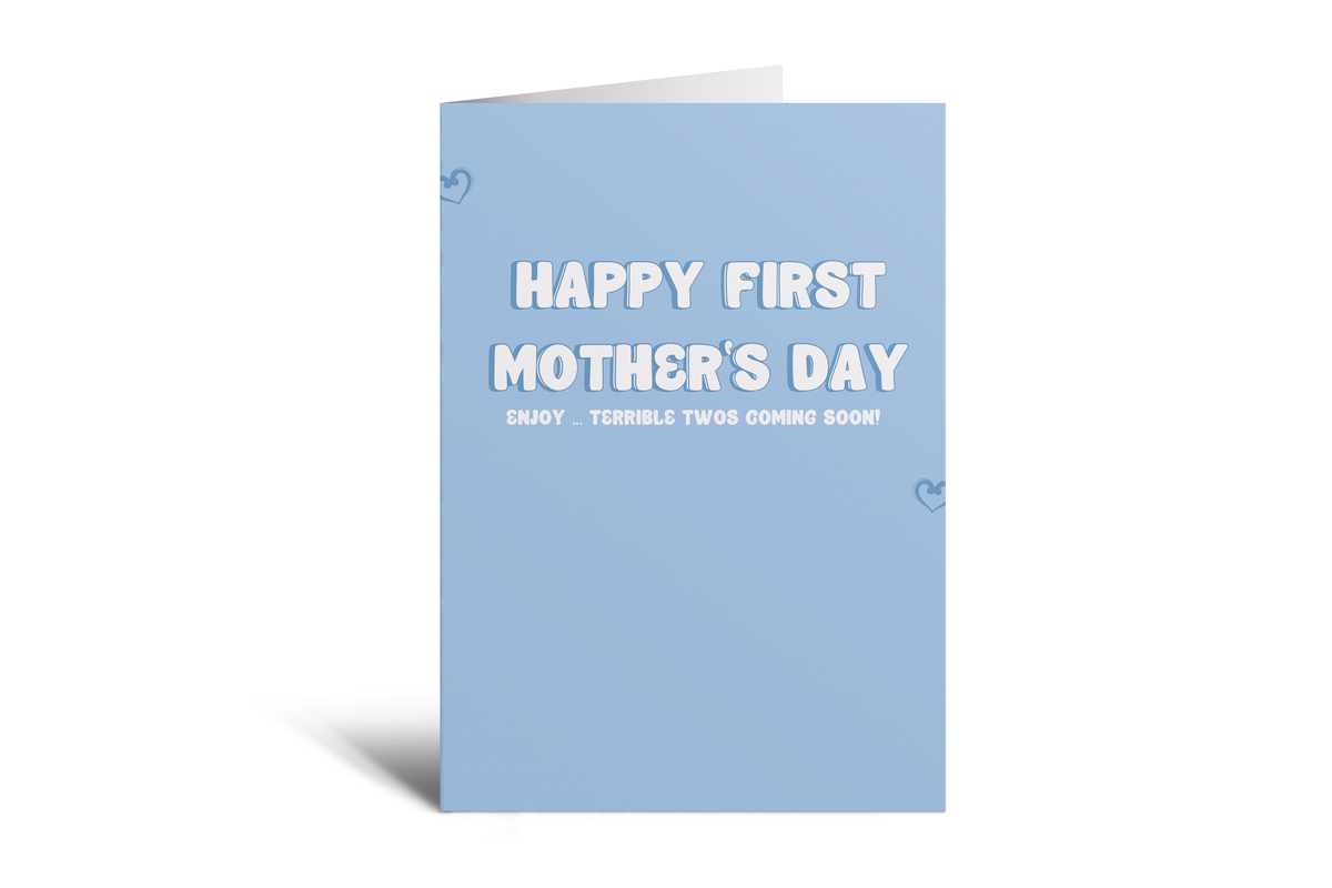 First Mother's Day - Terrible Twos (blue) – BoujeeCreationz